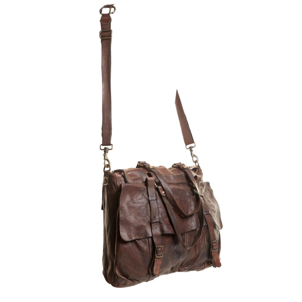 Motorcycle Messenger Leather Bag Tobacco | Dustlane